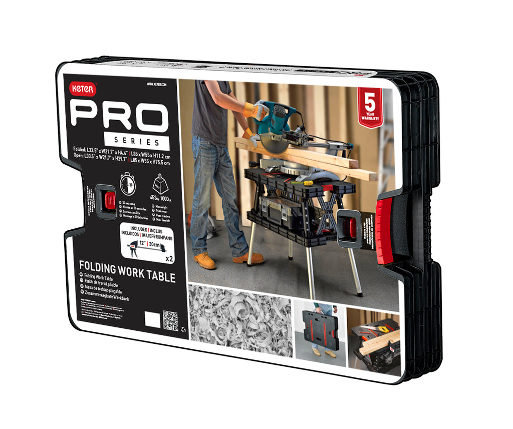 Keter Folding Work Table with Clamps – Keter Australia