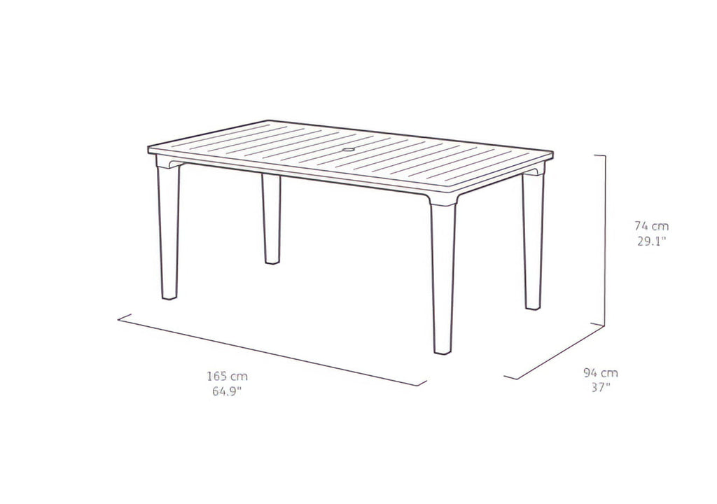 Keter Futura Dining Table - Graphite – Keter Australia