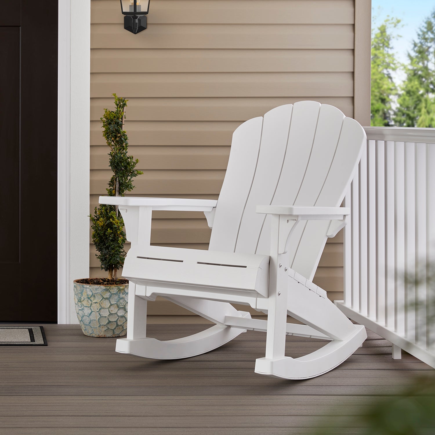 Keter Everest Rocking Adirondack Chair - White – Keter Australia