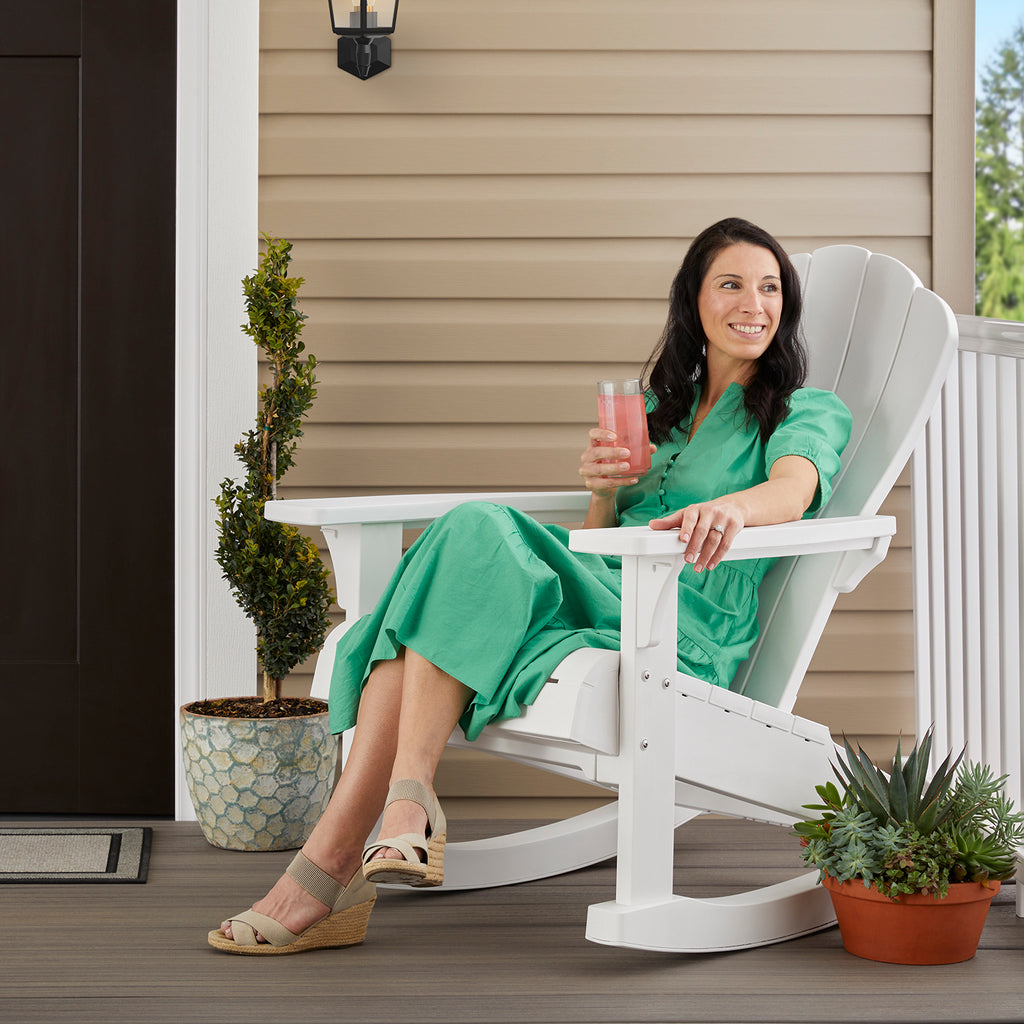 Keter Everest Rocking Adirondack Chair - White – Keter Australia