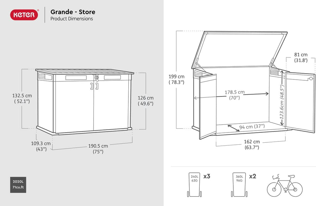 Keter Cortina Mega Shed 2020L – Keter Australia