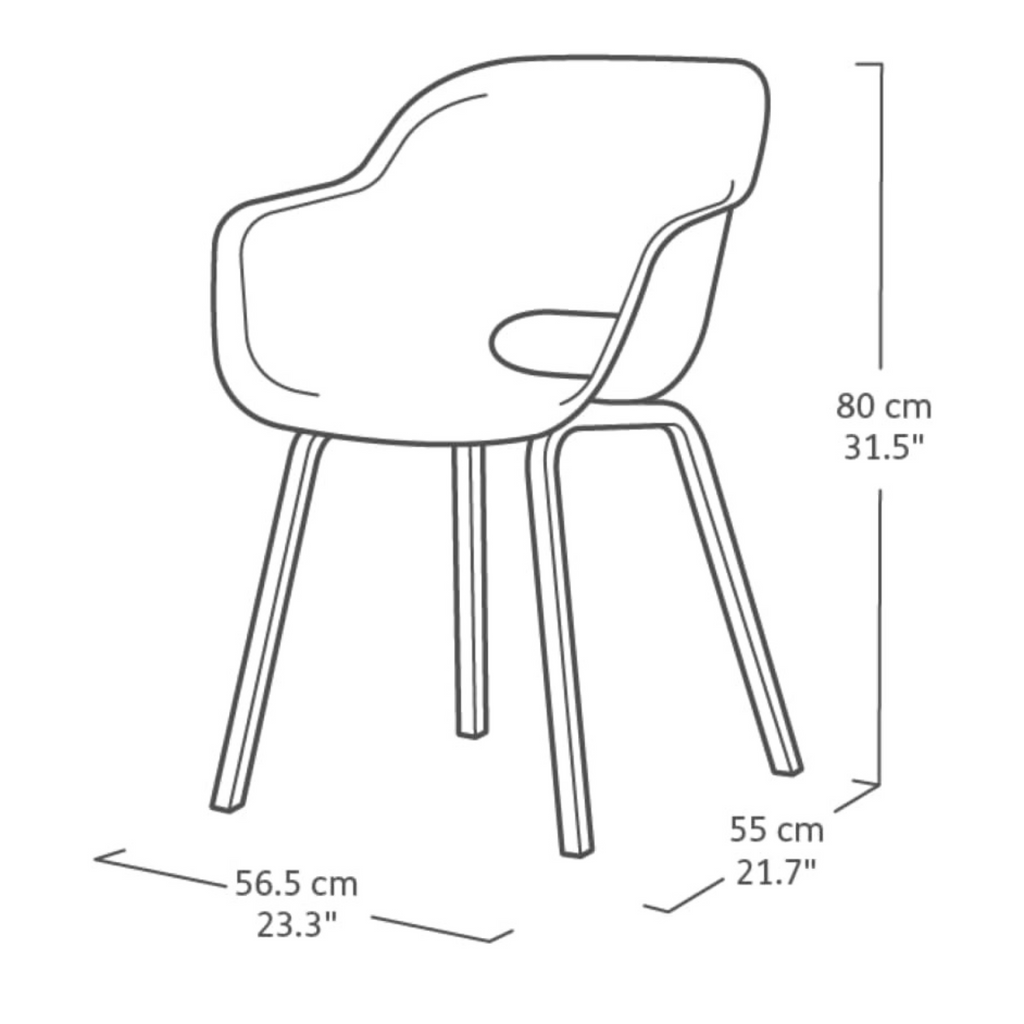 Keter Noa Dining Chair - White- 2 Pack – Keter Australia