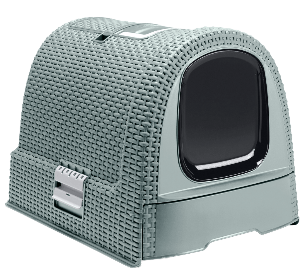 Curver Rattan Style Cat Litter Box - Mist Blue – Keter Australia