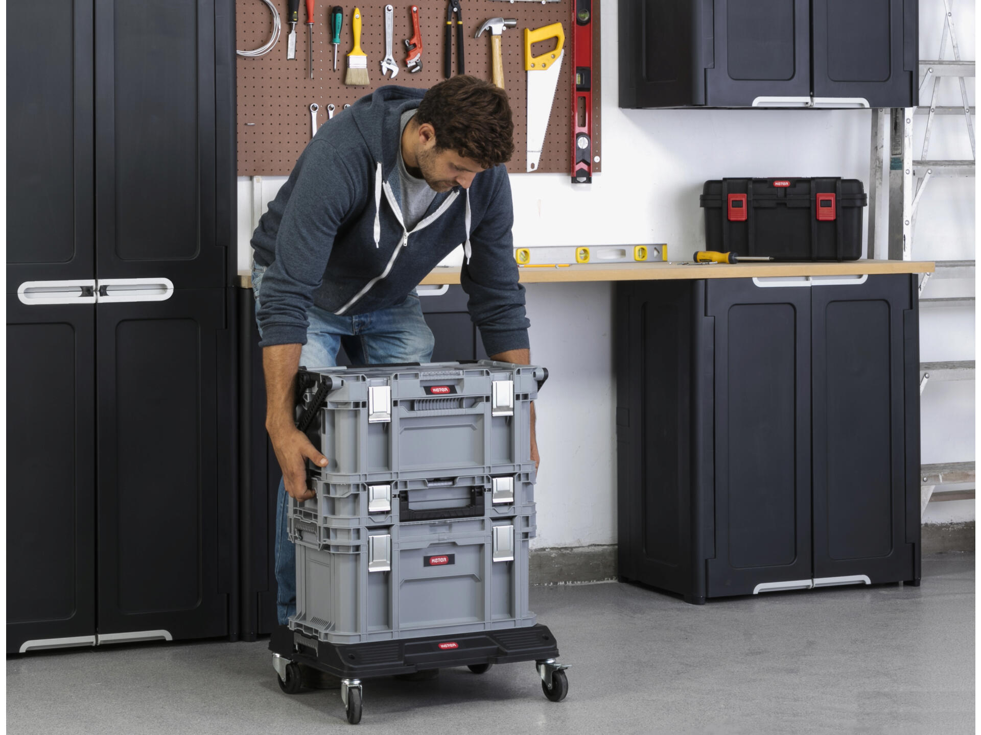 Keter Connect Cantilever Toolbox - Grey – Keter Australia