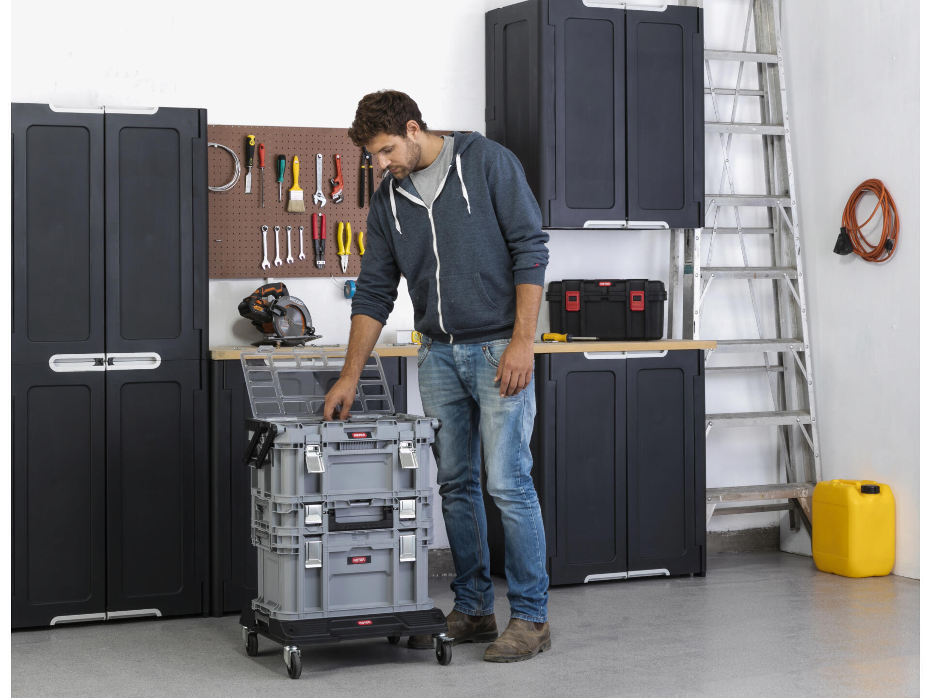 Keter Connect Cantilever Toolbox - Grey – Keter Australia