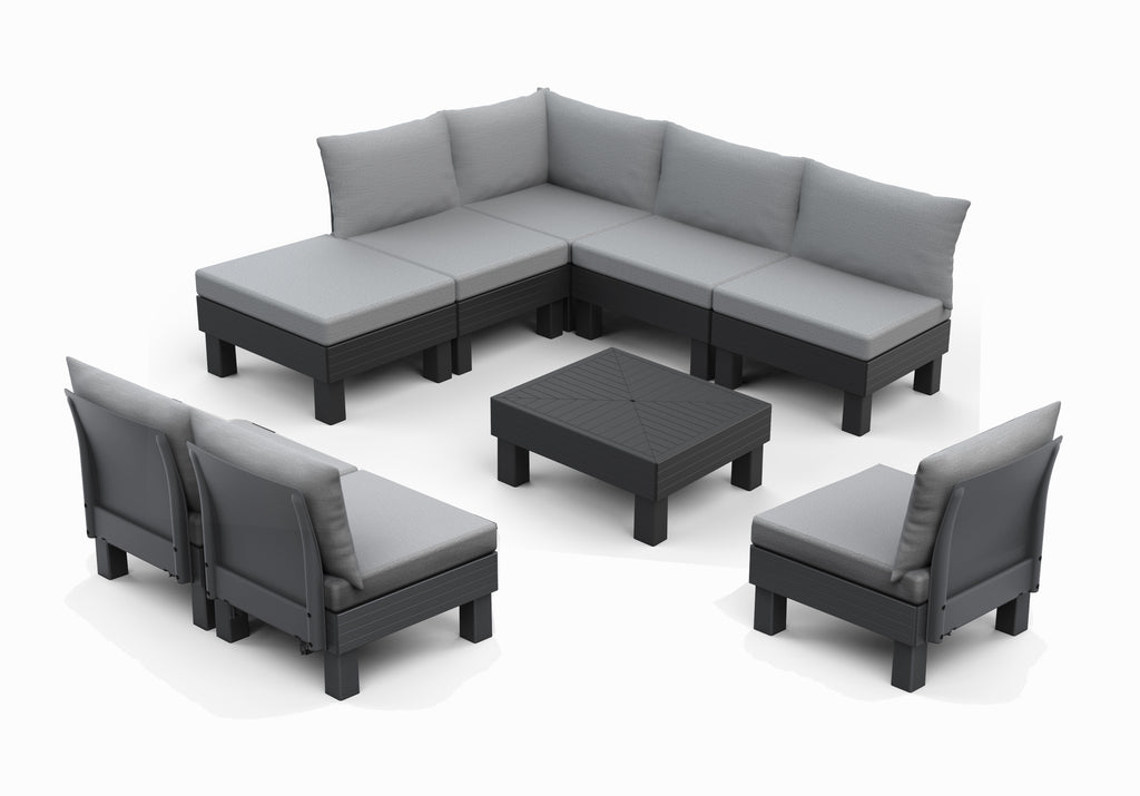 Keter Elements 8 Seater Modular Lounge Set – Keter Australia