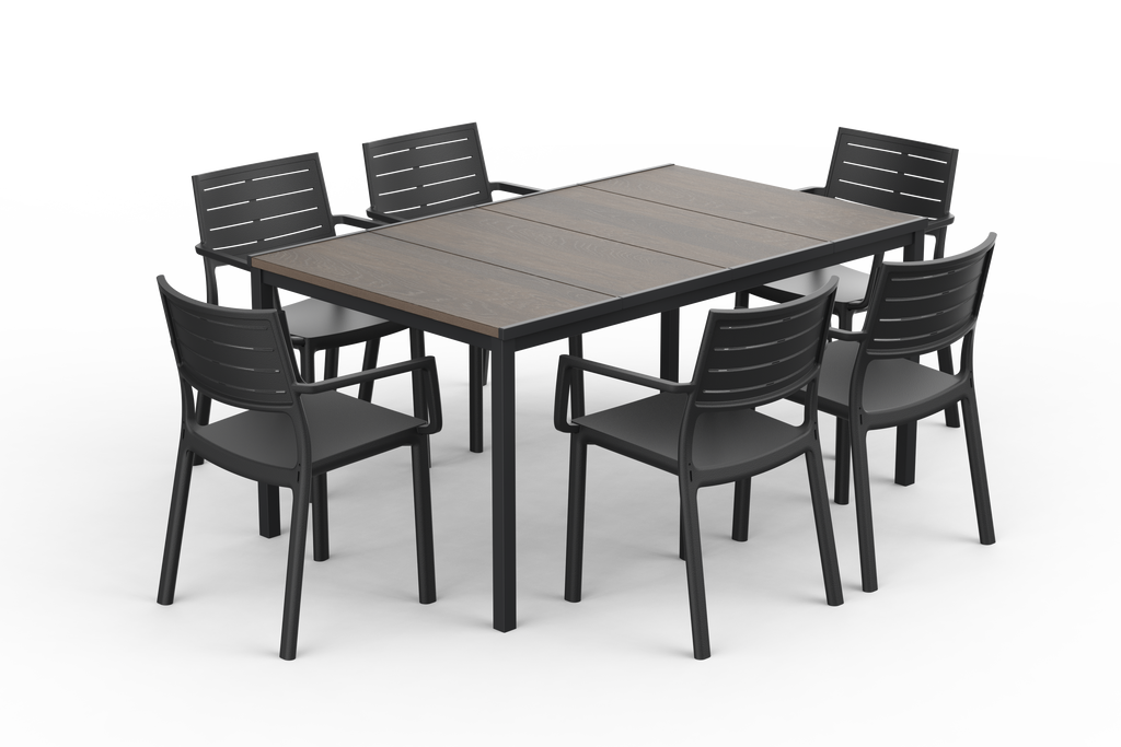 Keter Signature Porto 160 Metaline Dining Set – Keter Australia