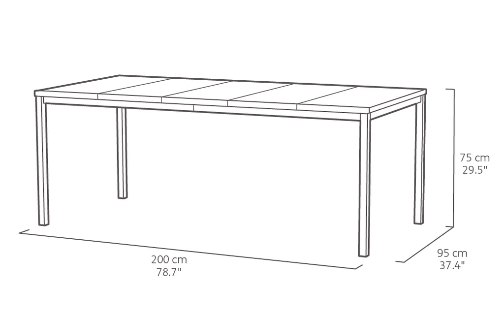 Keter Signature Porto Dining Table - Walnut Look (2 x 0.9m) – Keter ...