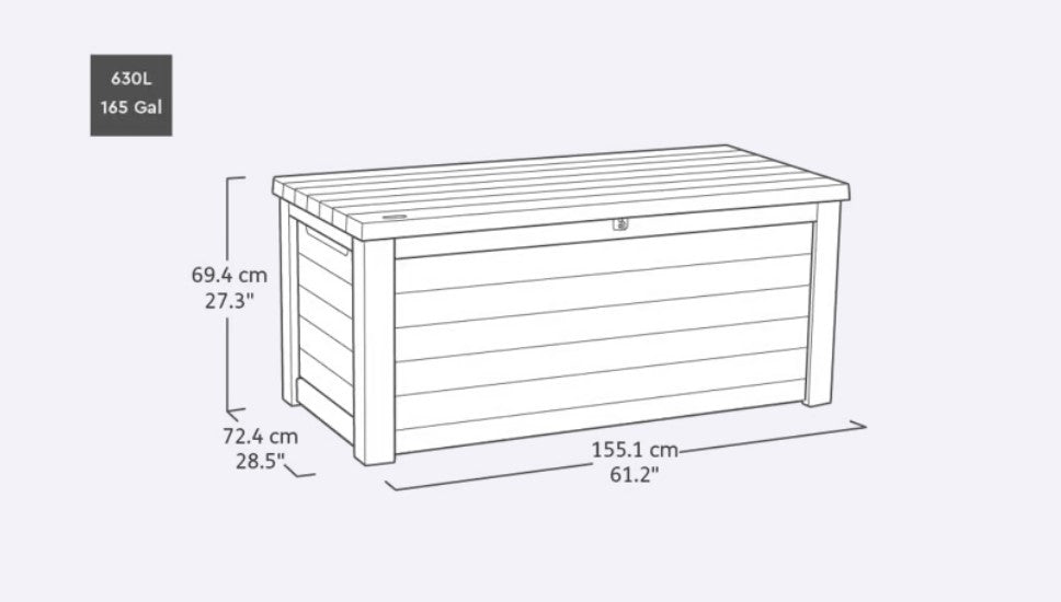 Keter Signature 630L Storage Box - Rosewood Look – Keter Australia
