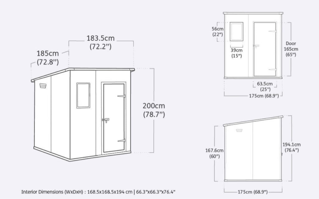 PRE ORDER: JUNE. - Keter Manor Pent 6x6 Garden Shed - Grey (1.8 x 1.8m ...
