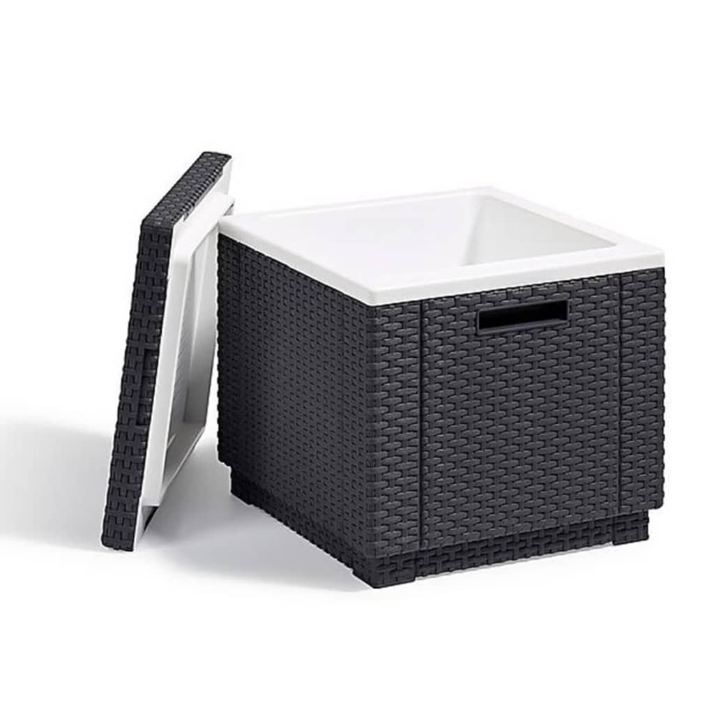 Keter Ice Cube Cooler - Side Table - Graphite/White – Keter Australia