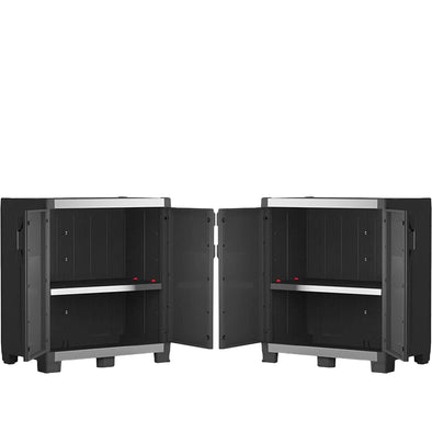 2 x Keter XL Garage Base Storage Cabinets – Keter Australia