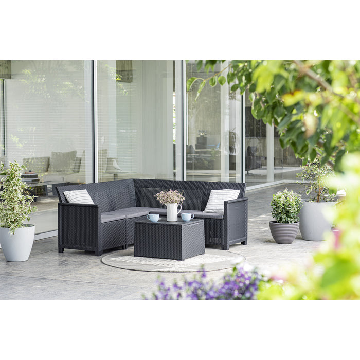 Keter Emma Corner Lounge Set - With Storage Table – Keter Australia